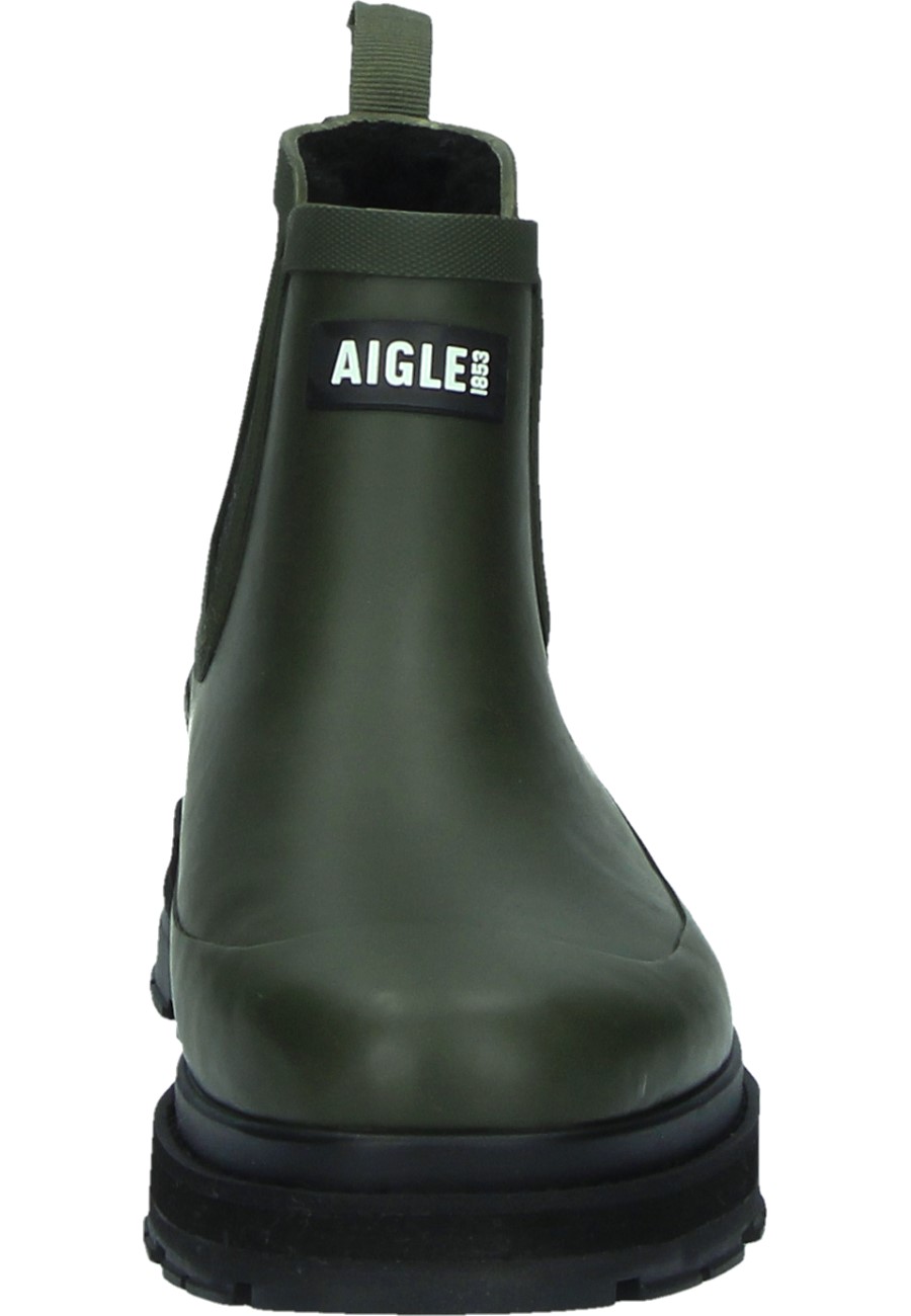 Aigle warme Gummistiefelette SOFT RAIN FUR avocat