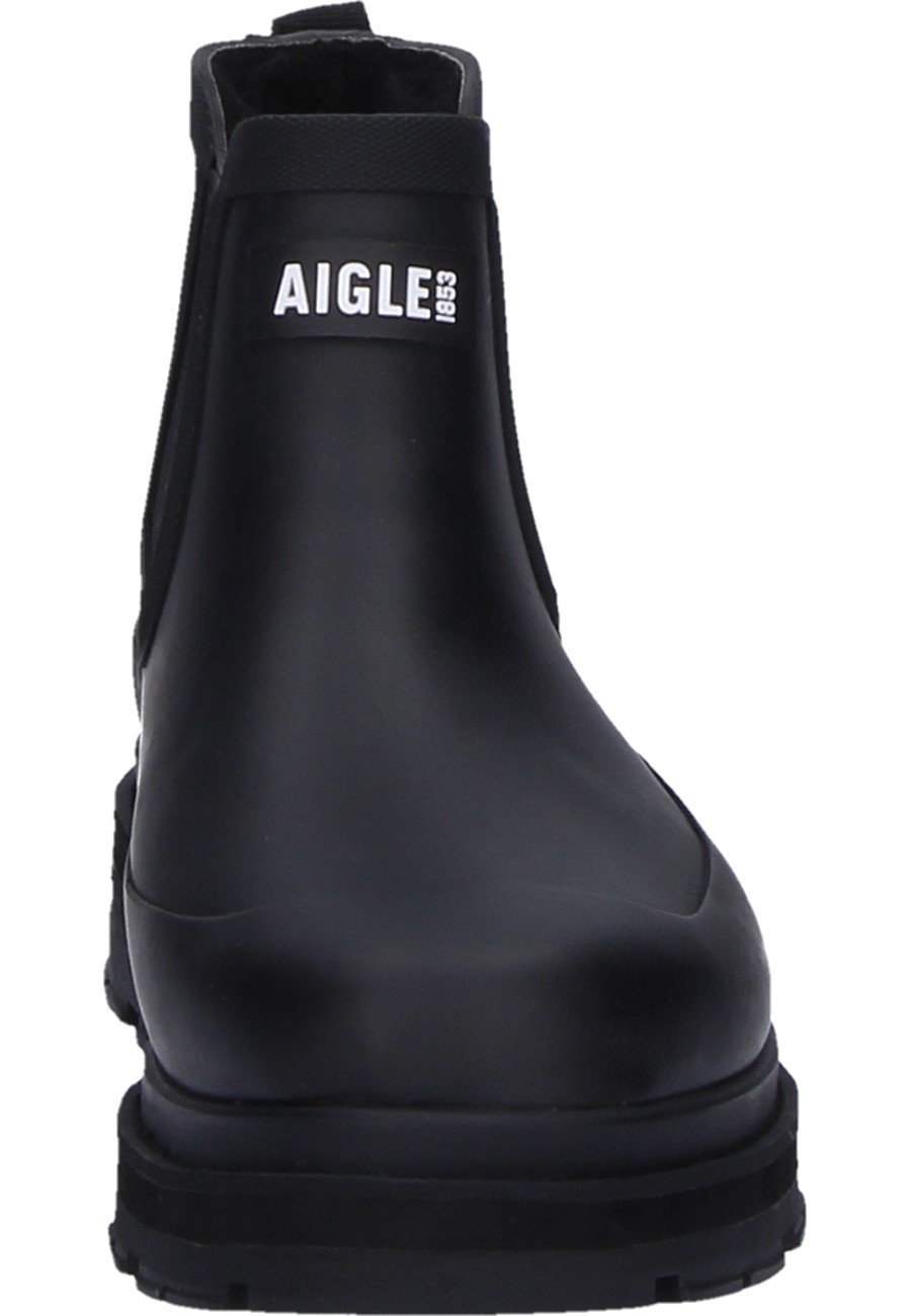 Aigle gefütterte Gummistiefelette SOFT RAIN FUR noir