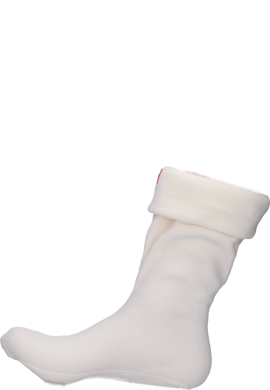 Hunter Fleece Short Boot Sock White