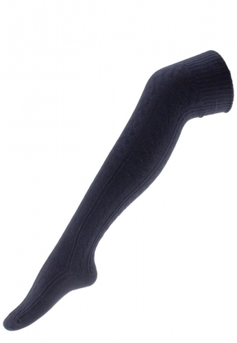 Schwarzer Damen Stiefelkniestrumpf von Strumpf Riese