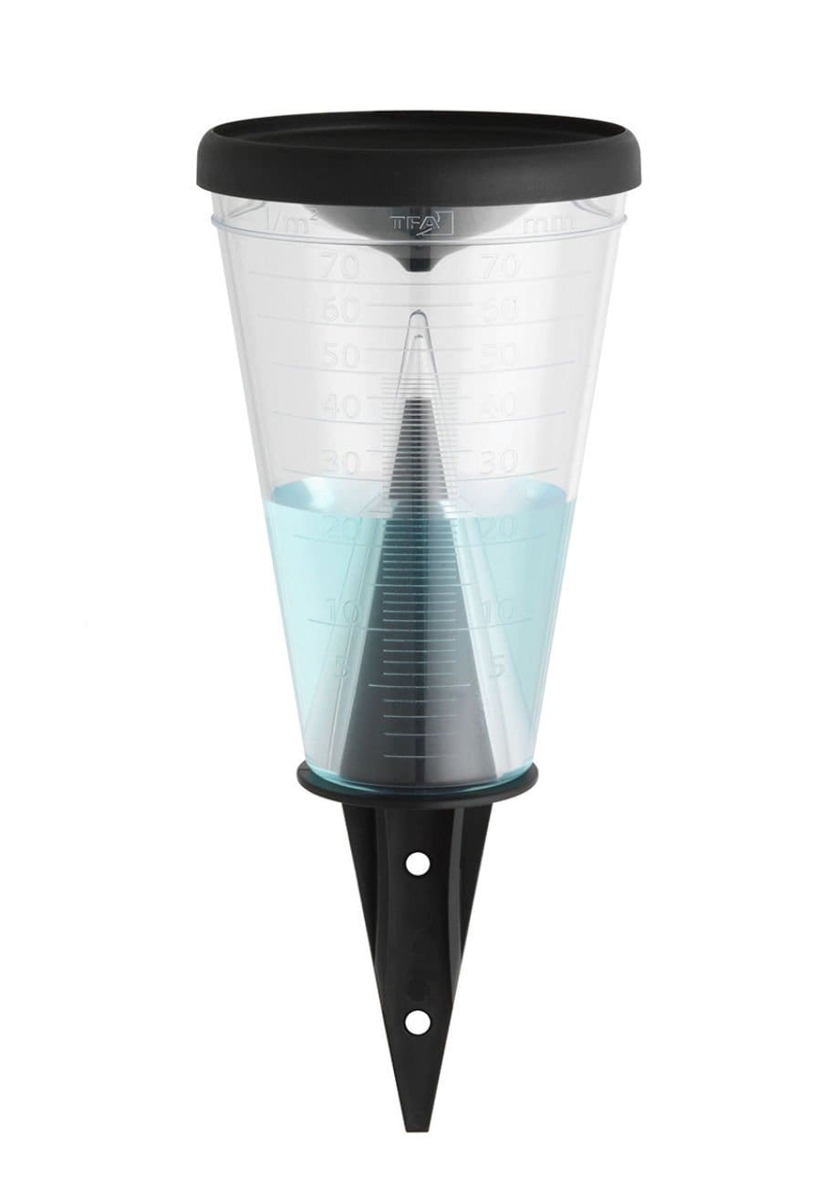 Analoger Regenmesser mit Erdspiess | Wetterbeständig und Robust für ...