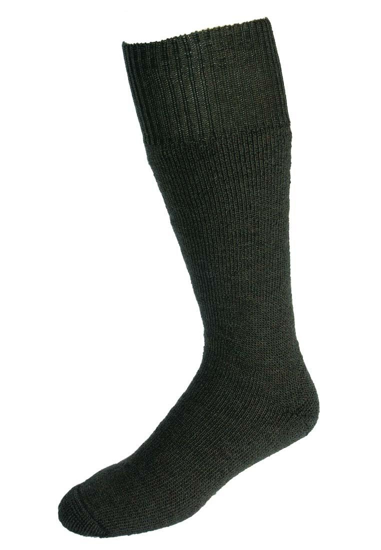 Warm Full Terry Socks in green by NORDPOL - Wool/Polyester blend